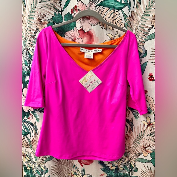 Gretchen Scott Designs | Tops | Nwt Hot Pink Gretchen Scott Second Skin ...